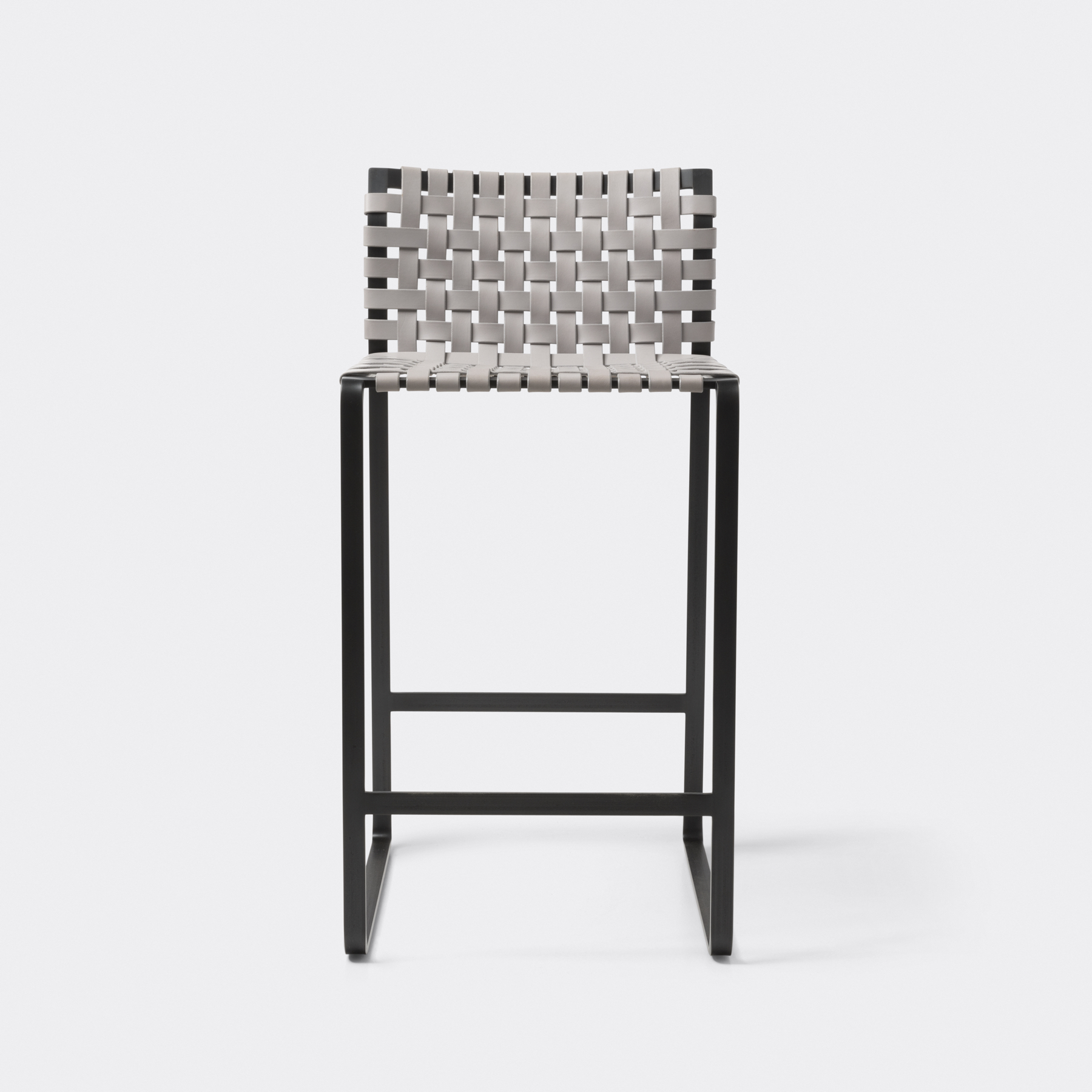 Low Woven Back Counter Stool | HOLLY HUNT
