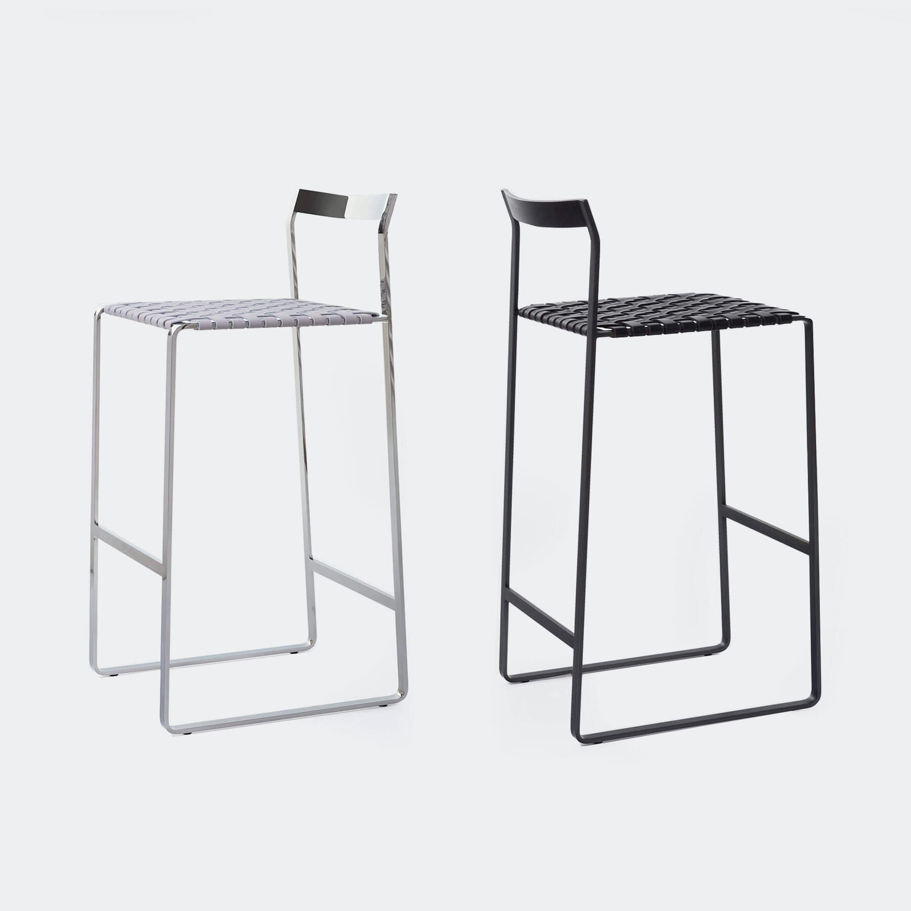 Metal Back Bar Stool | HOLLY HUNT