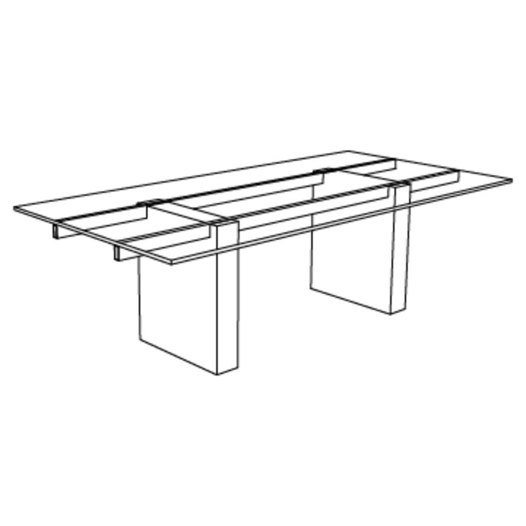 Cubist Double Pedestal Extension Dining Table | HOLLY HUNT